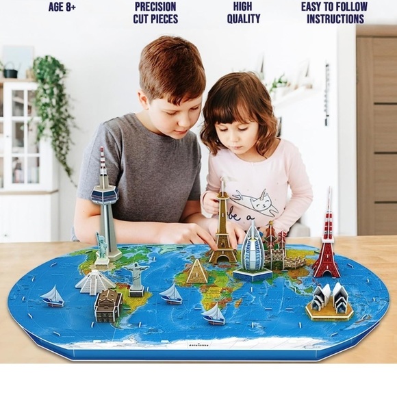 Toys | Brand New World Map Kids 3d Puzzle Educational Interactive Toy ...